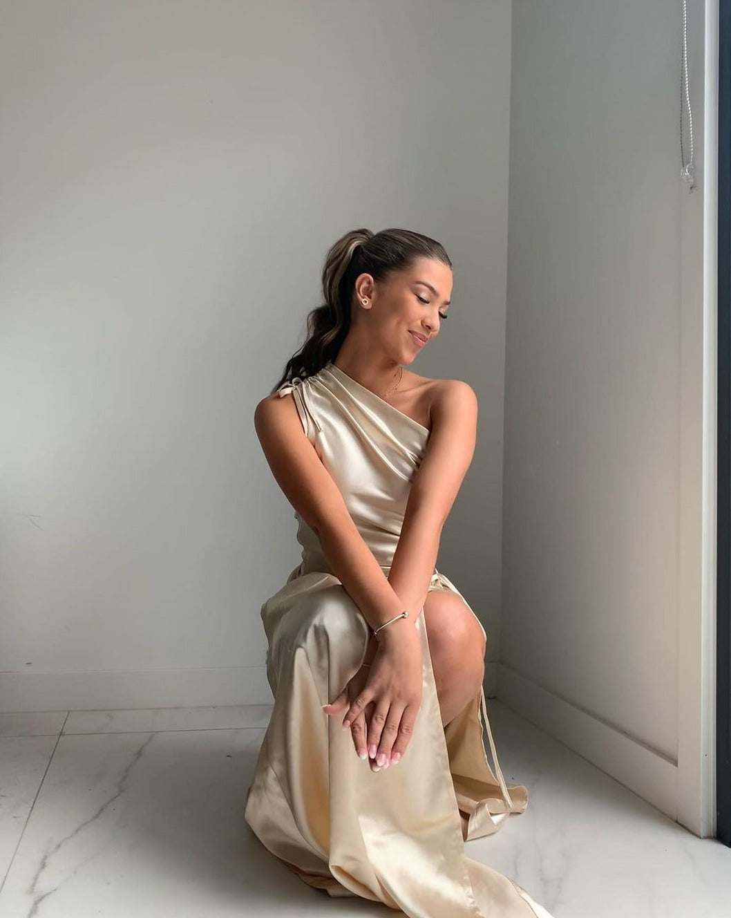 Rent or Hire Designer Dresses | Sonya Moda Nour Ocean Dress - Pearl ...